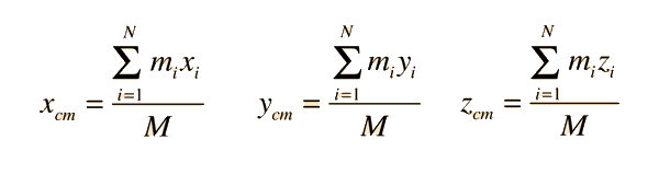 Center Of Mass Equation Center Of Mass Equation